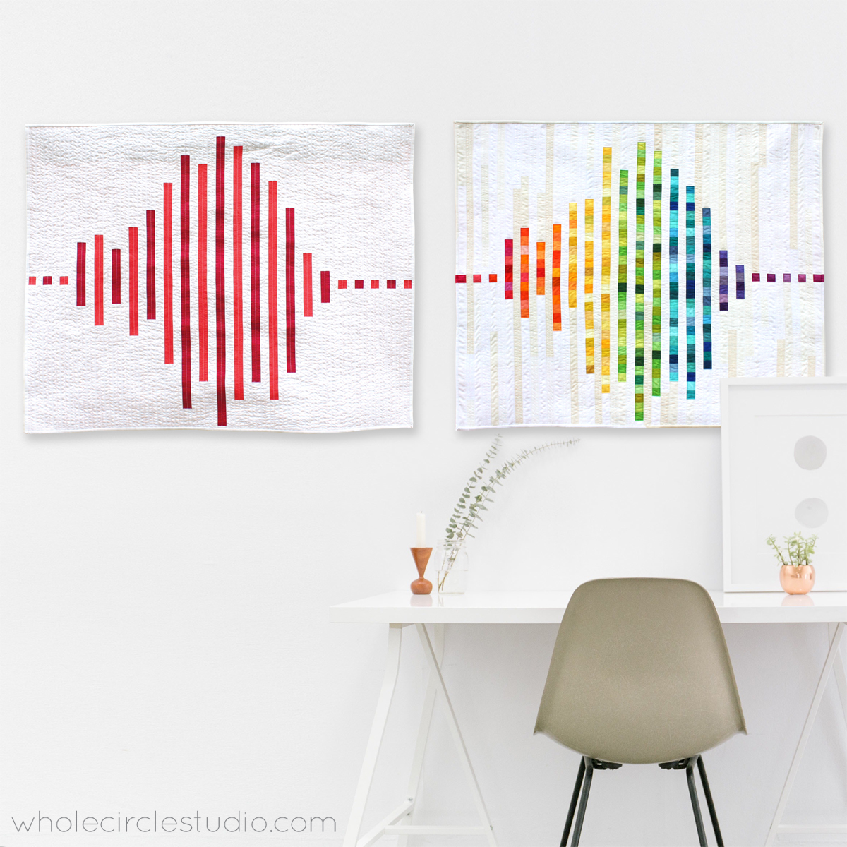 Modern Love quilt pattern: PDF download – WholeCircleStudio