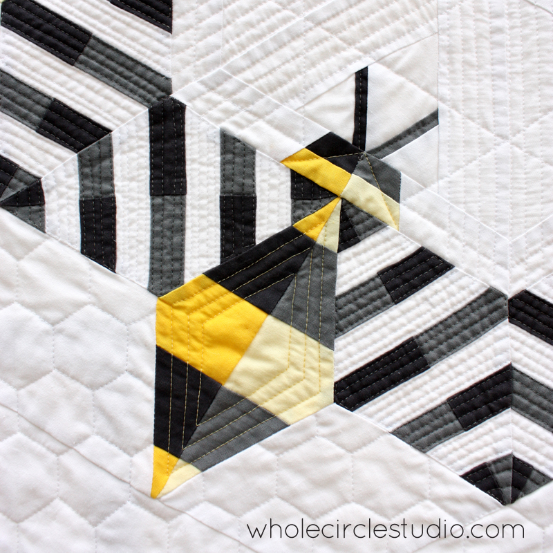 Bzzzzzz mini quilt pattern: PDF download – WholeCircleStudio