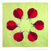 Ladybug Loop mini quilt pattern: PDF download | WholeCircleStudio
