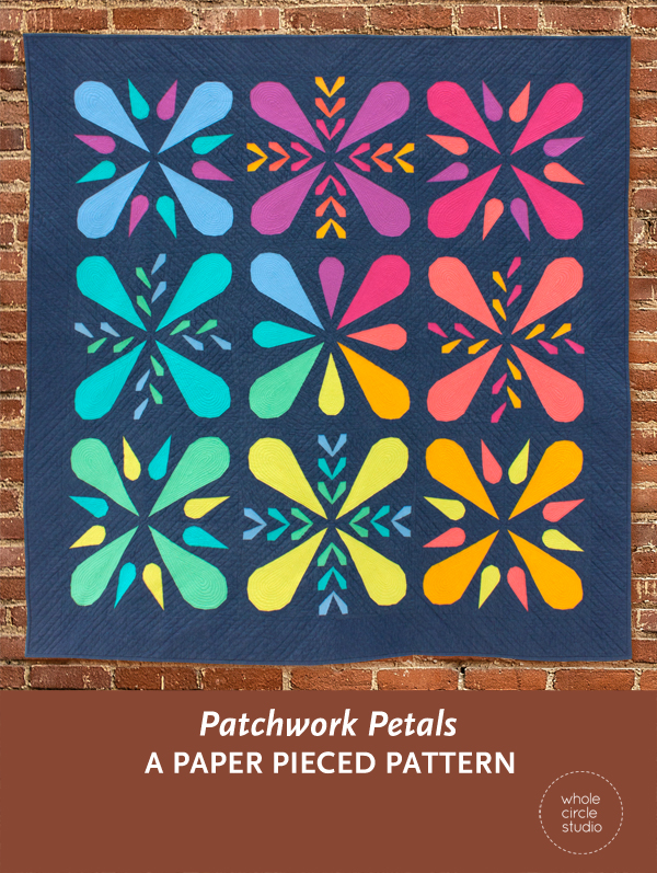 Patchwork Petals quilt pattern: PDF download – WholeCircleStudio
