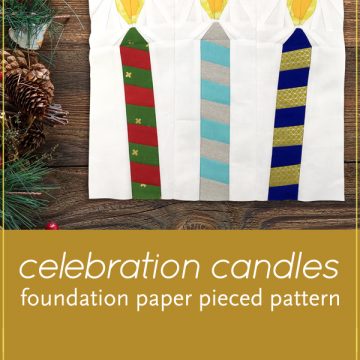 Celebration Candles block pattern: PDF download – WholeCircleStudio