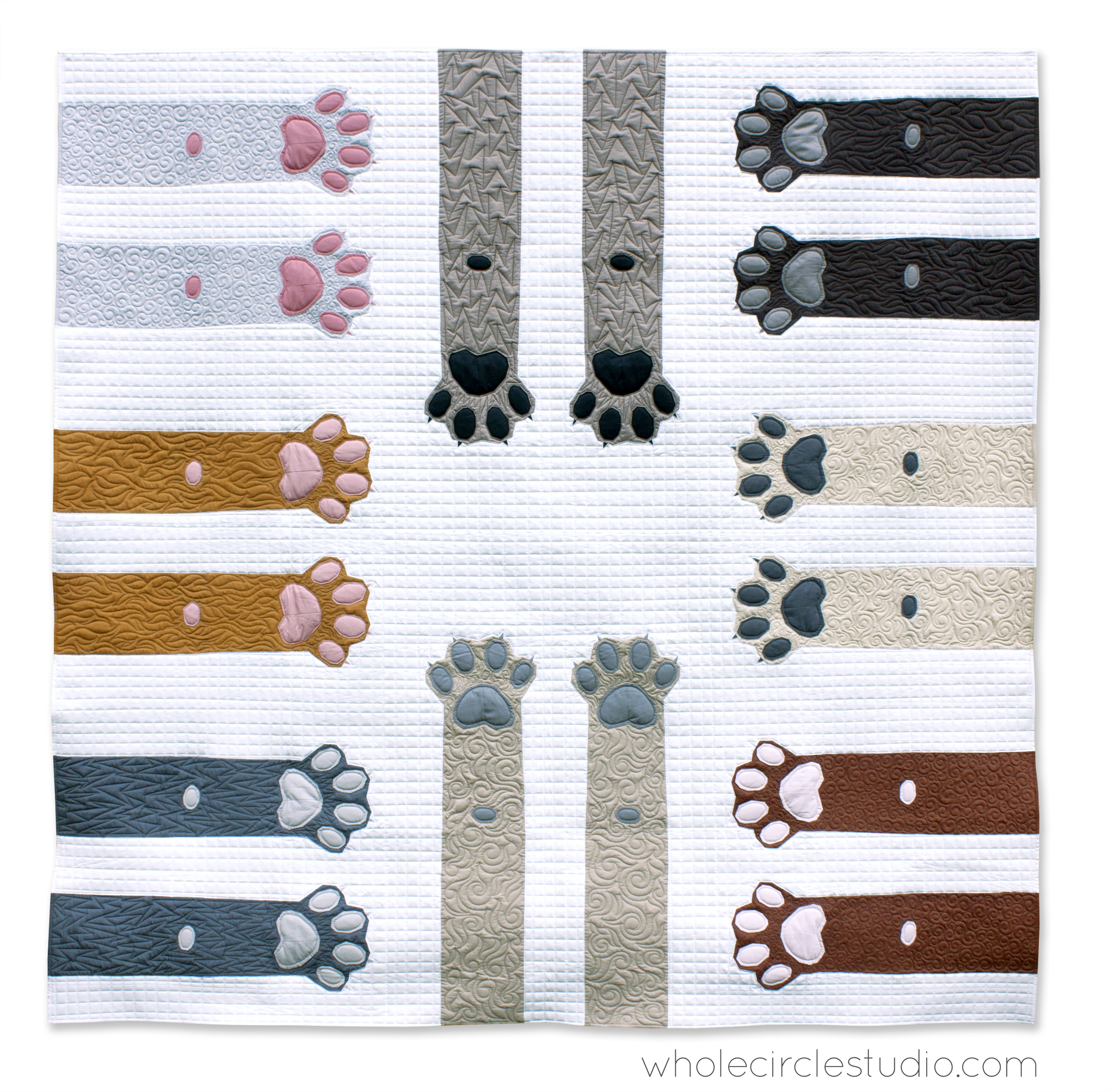 Paws Up! quilt pattern: PDF download | WholeCircleStudio