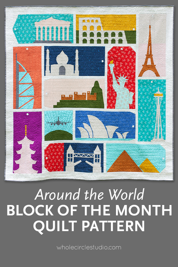 Around the World quilt pattern (13 block bundle): PDF download ...
