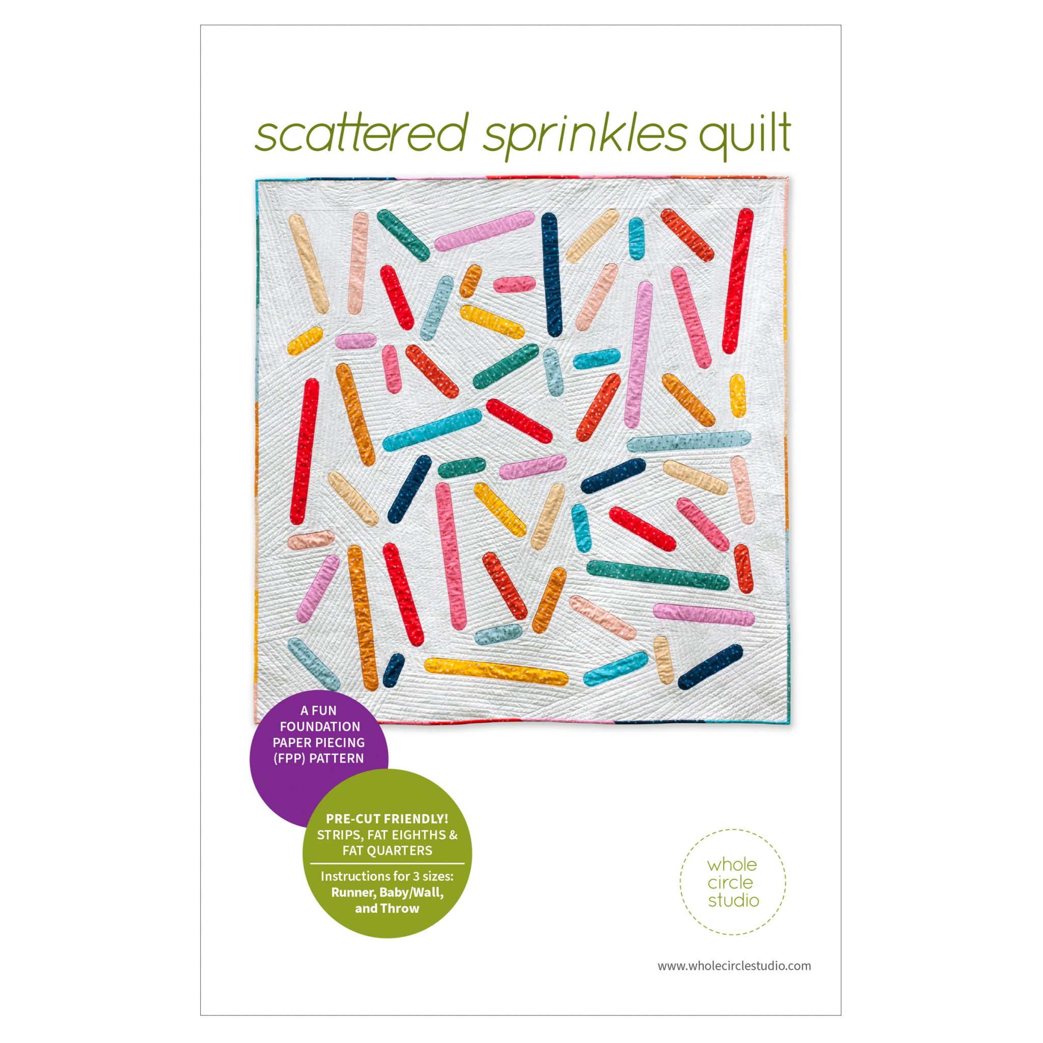 Scattered Sprinkles quilt pattern: PDF download – WholeCircleStudio