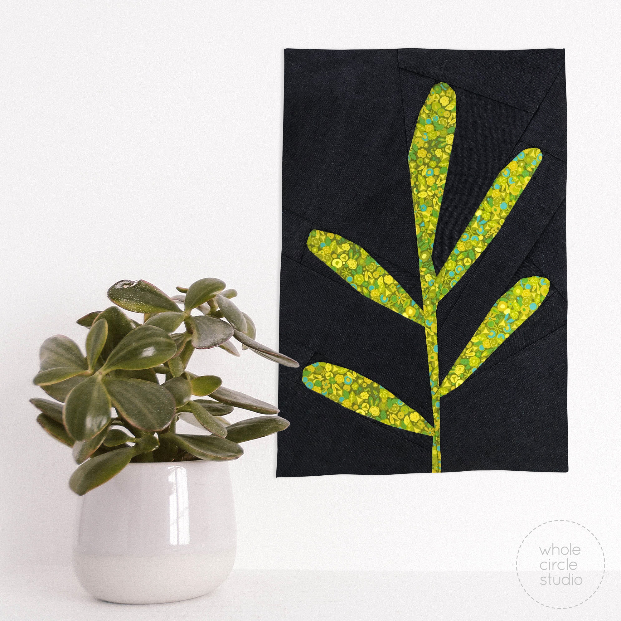 Fern botanical mini-quilt / quilt block pattern: PDF download ...