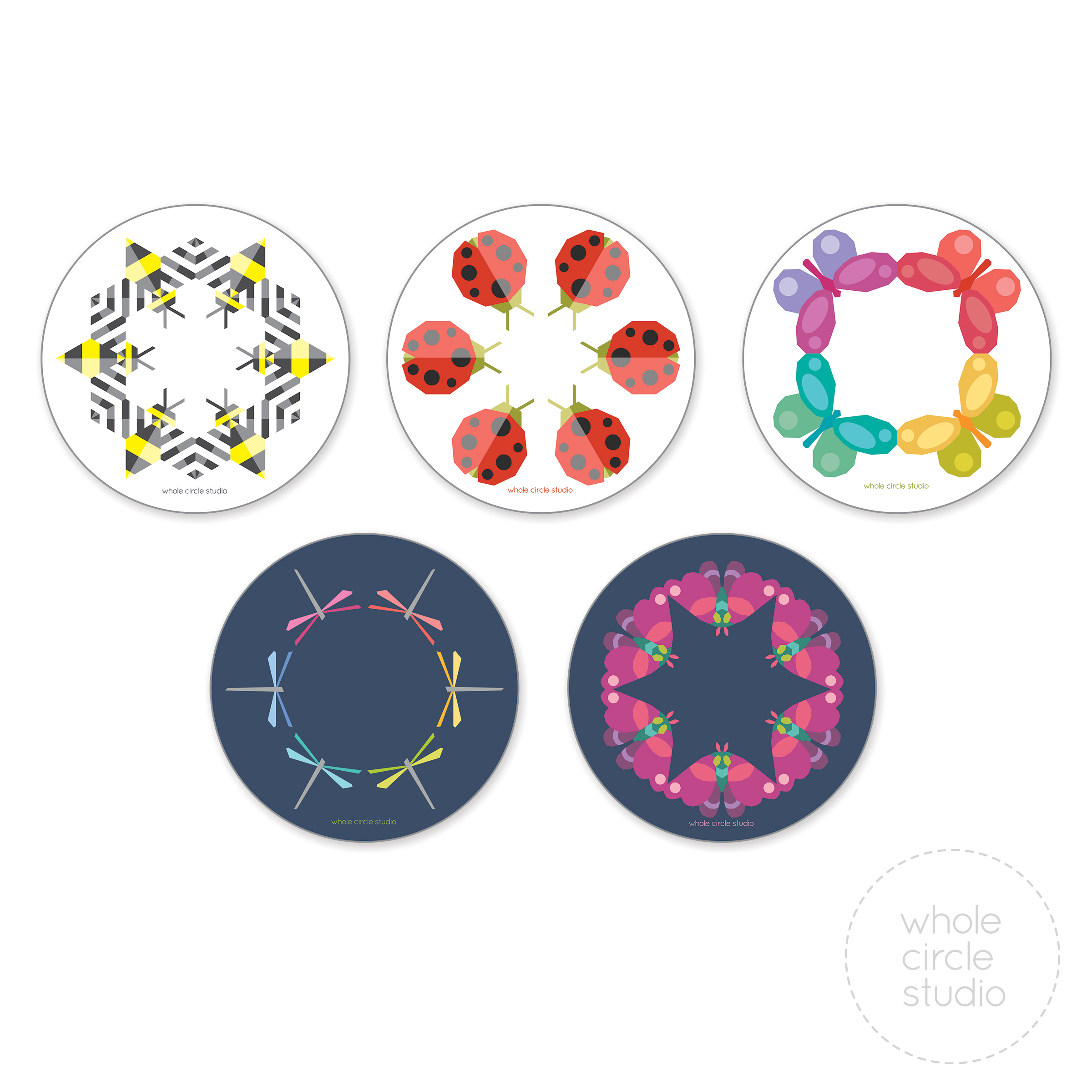 Irresistible Insect Sticker Pack (set of 5) – WholeCircleStudio