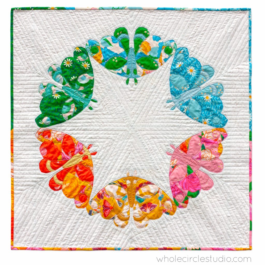 Modern Moths mini quilt pattern: PDF download – WholeCircleStudio