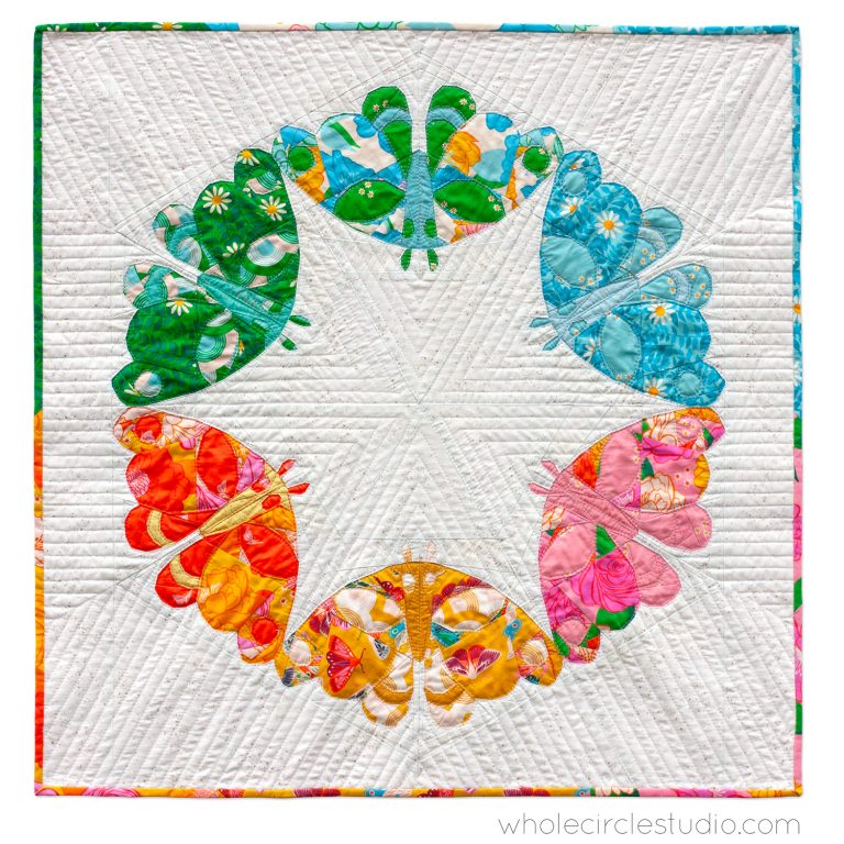 Modern Moths mini quilt pattern: PDF download – WholeCircleStudio
