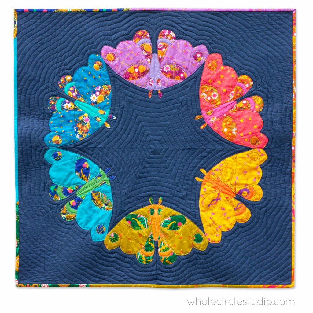 Modern Moths mini quilt pattern: PDF download – WholeCircleStudio