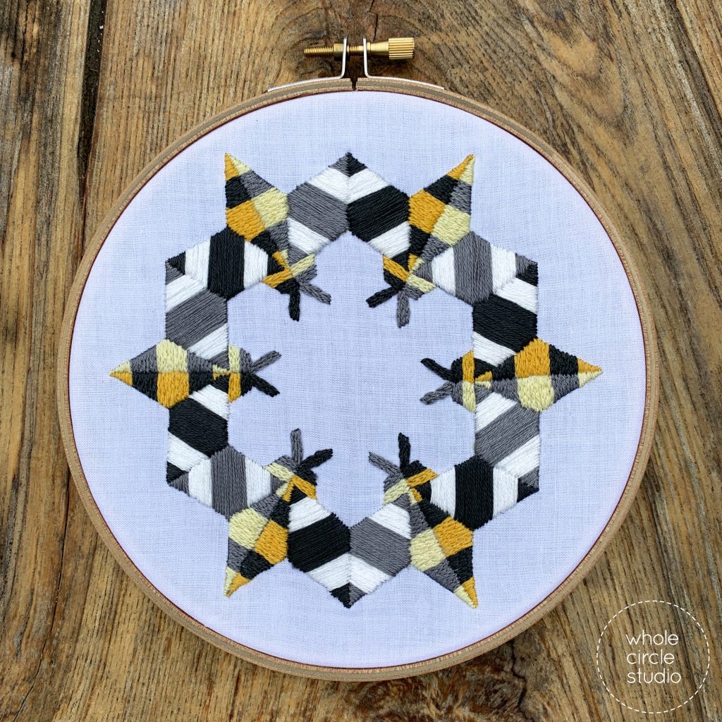 Bzzzzzz mini quilt pattern: PDF download – WholeCircleStudio