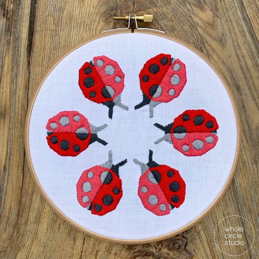 Ladybug Loop embroidery kit – WholeCircleStudio