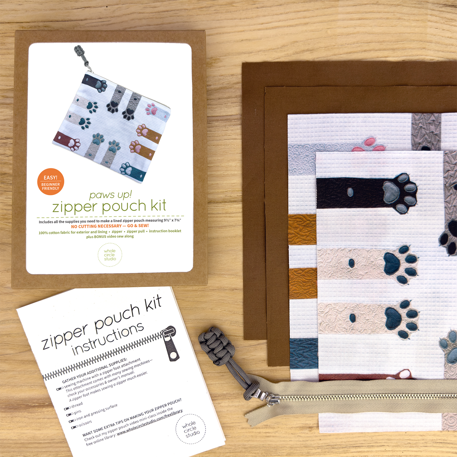 Zipper Pouch Kits (6 Designs to Choose From!) – WholeCircleStudio