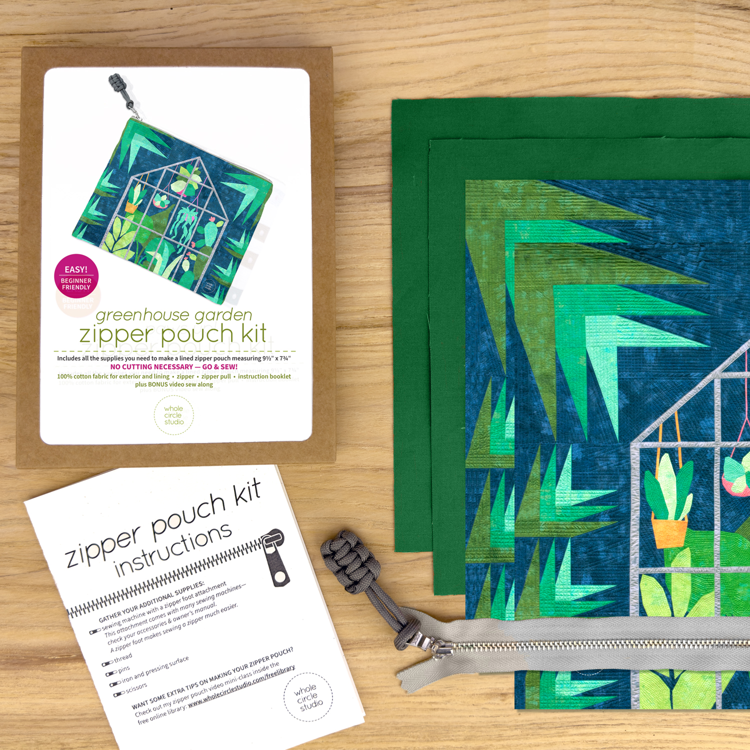 Greenhouse Garden Zipper Pouch Kit – WholeCircleStudio